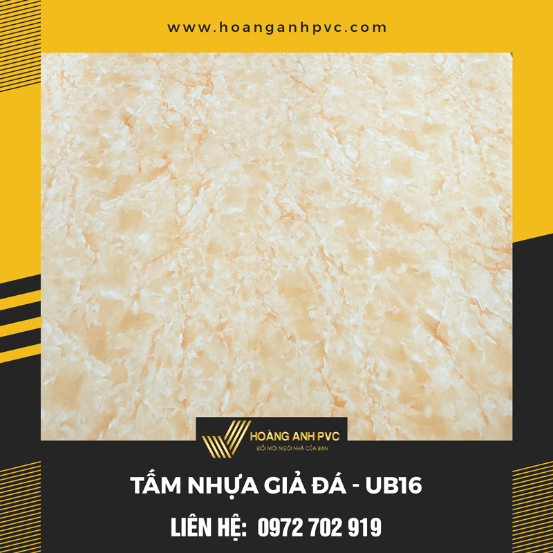 Tấm nhựa giả đá – UB16 – Chuyên thi công, lắp đặt tấm nhựa pvc -Hoàng ...